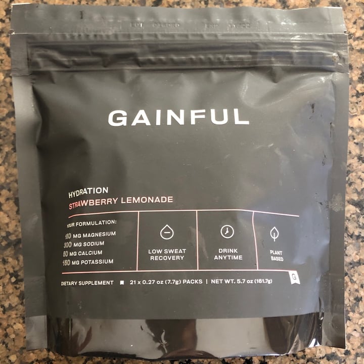Gainful Strawberry lemonade hydration mix Review | abillion