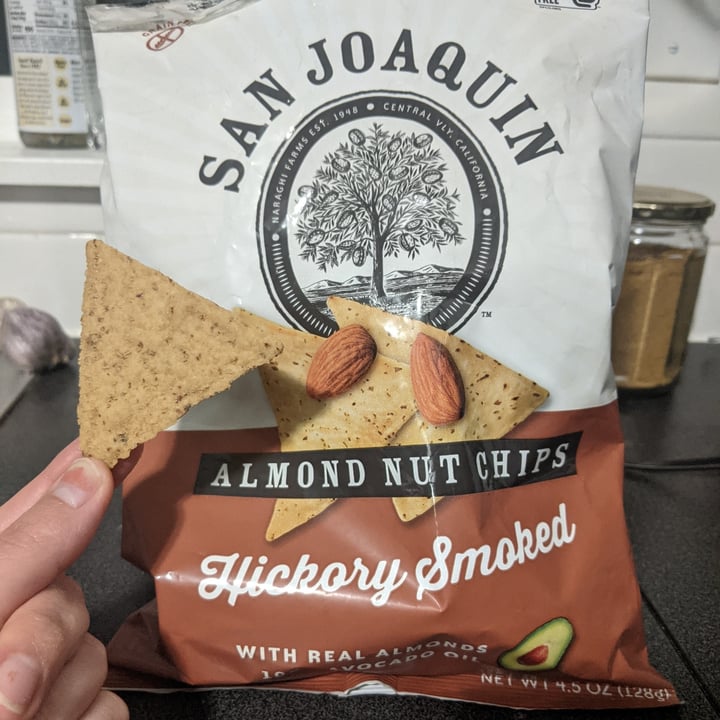 calbee san joaquin Almond Nut Chips Hickory Smoked Review | abillion