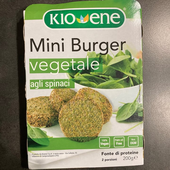 Kioene Mini Burger Vegetale Agli Spinaci Review | abillion