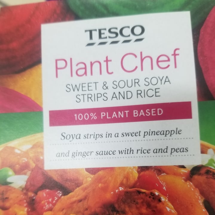 Tesco Plant Chef Sweet and sour soya strips & rice Review | abillion