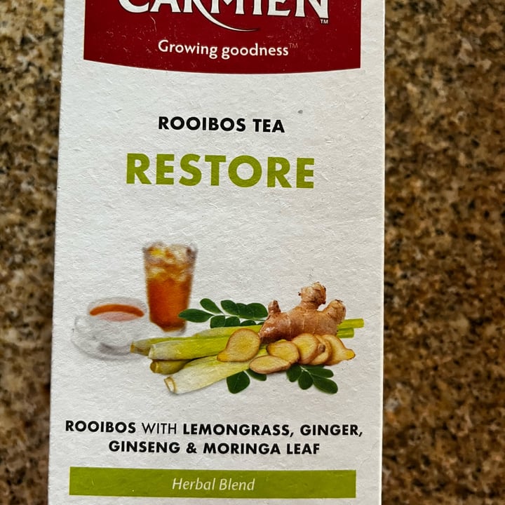 Carmien Rooibis, Lemongrass, Ginseng, Moringa Leafand Ginger Carmien ...