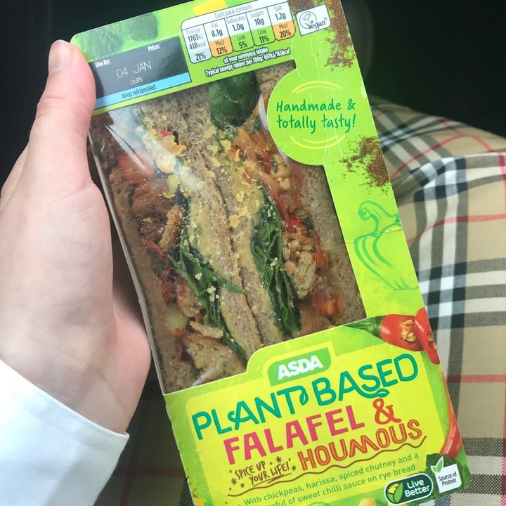 ASDA Falafel and Houmous Sandwich Review | abillion