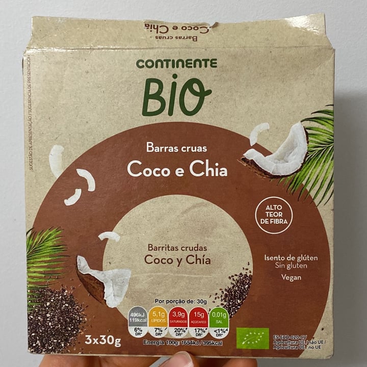 Continente Bio Barras cruas Coco e Chia Review | abillion