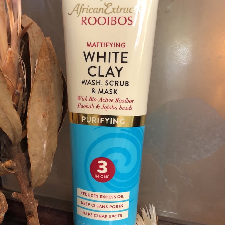 African Extracts Rooibos Mattifying White Clay Wash, Scrub And Mask ...