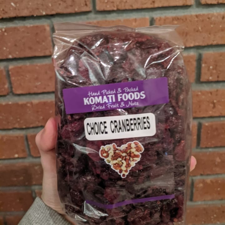 Komati Foods Dried cranberries Review | abillion