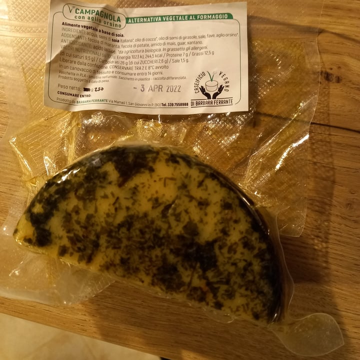Caseificio Vegano di Barbara Ferrante Campagnola aglio orsino Review ...