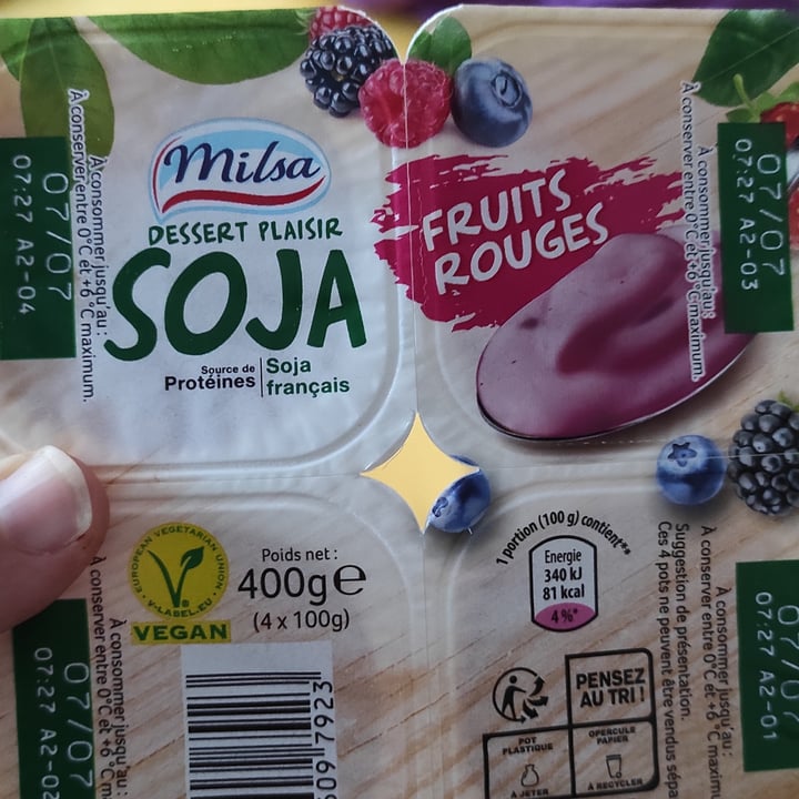 Milsa Dessert plaisir soja Fruits rouges Review | abillion