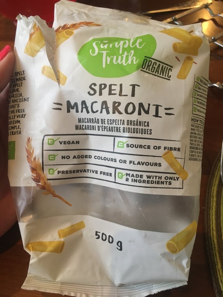 Simple Truth Spelt Macaroni Review | abillion