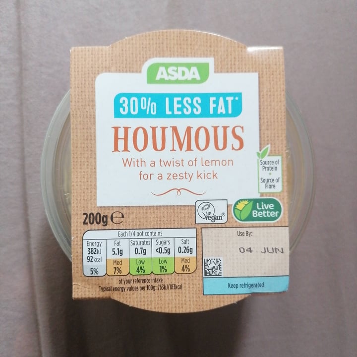 ASDA 30% less fat houmous Review | abillion