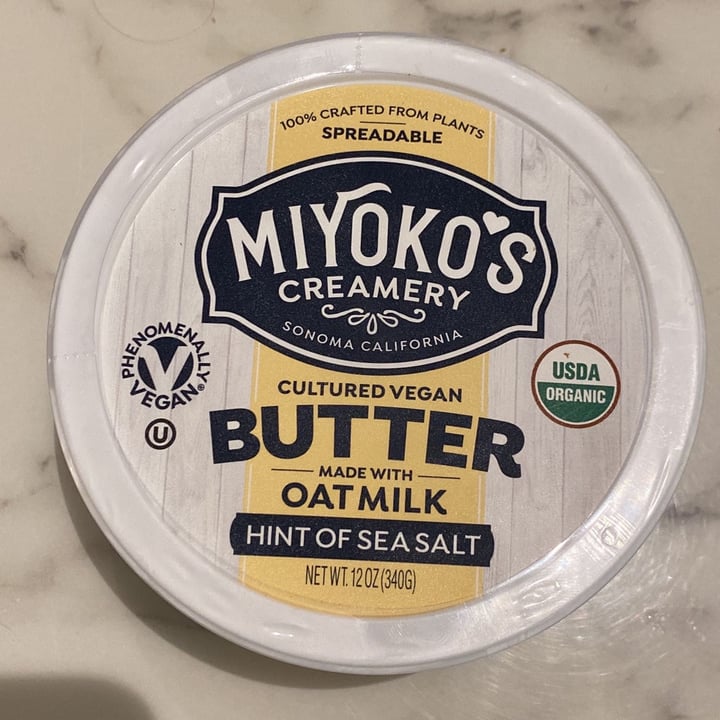 Miyoko's Creamery Cultured Vegan Butter Made With Oat Milk Hint of Sea ...