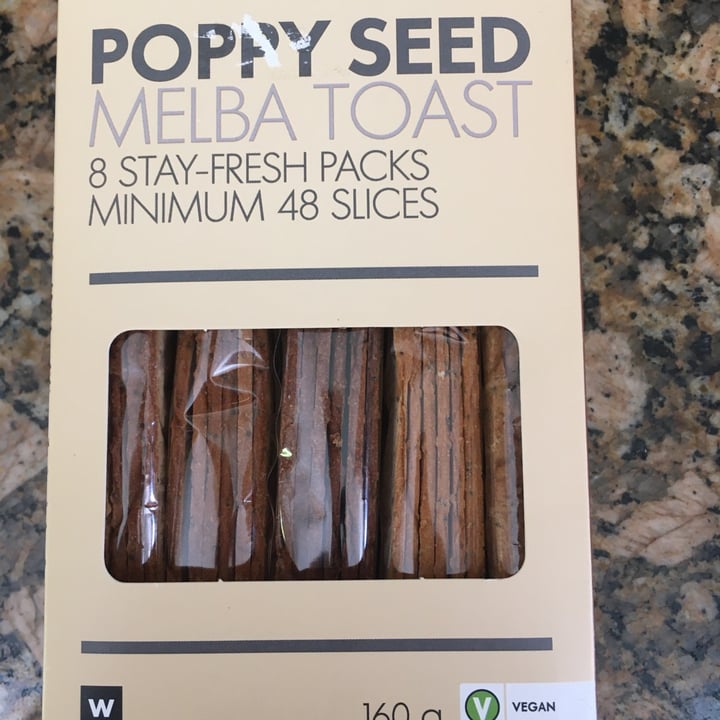 Woolworths Woolworths Poppy Seed Melba Toast Review | abillion