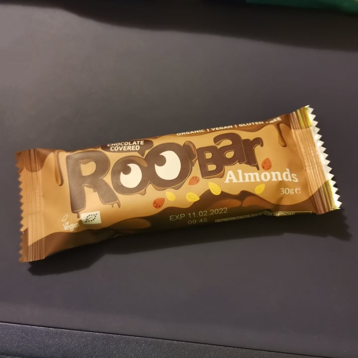 Roo'bar Chocolate Covered Almond Bar Review | abillion