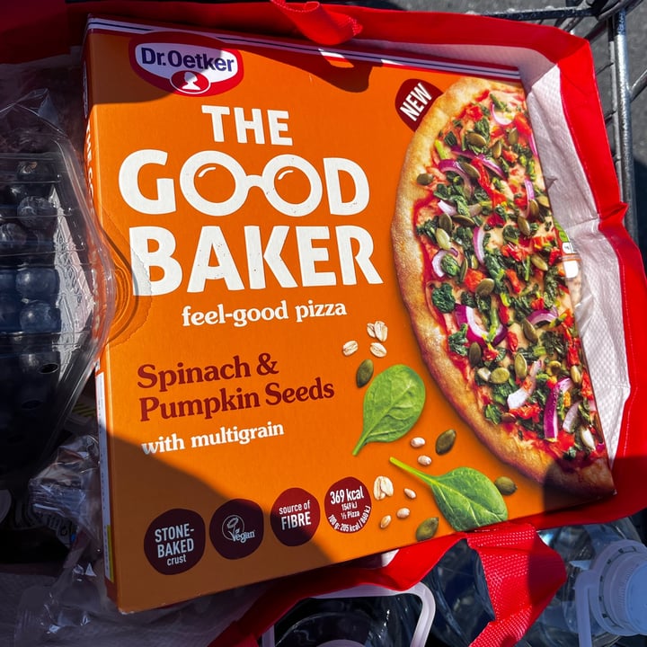 Dr. Oetker The Good Baker Feel Good Pizza Spinach & Pumpkin Seeds ...