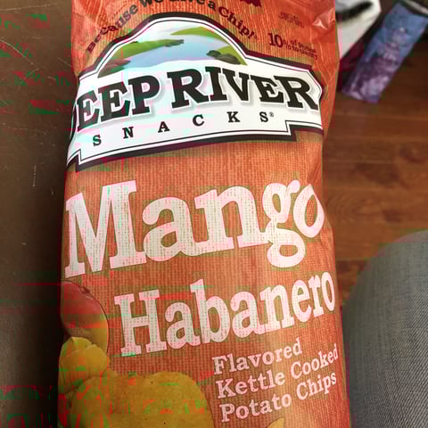 Deep river snacks Mango habanero flavored kettle cooked potato chips ...