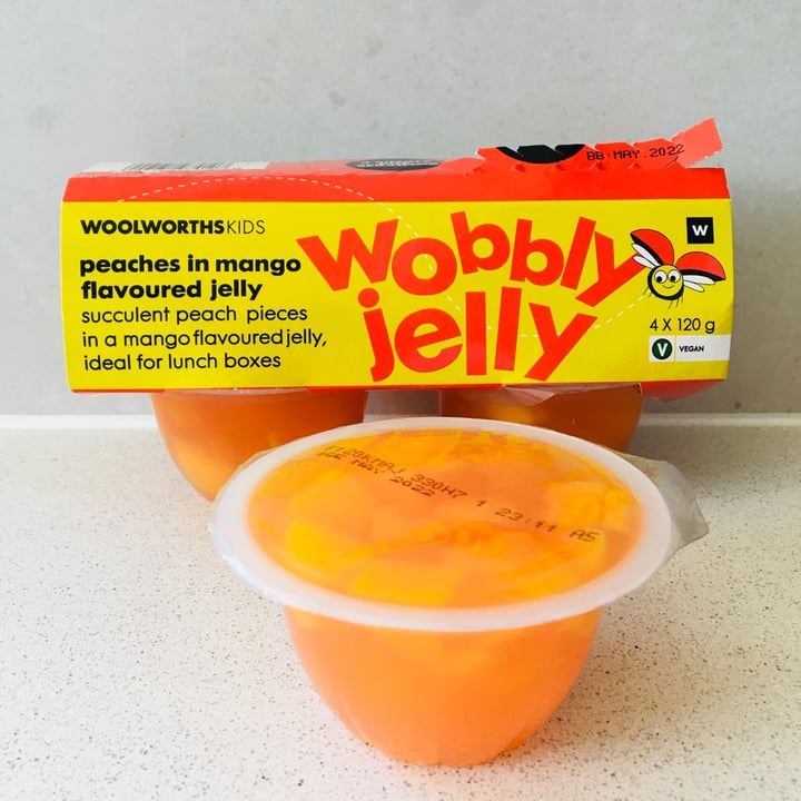 Woolworths Food Wobbly Jelly - Peaches in Mango Jelly Review | abillion