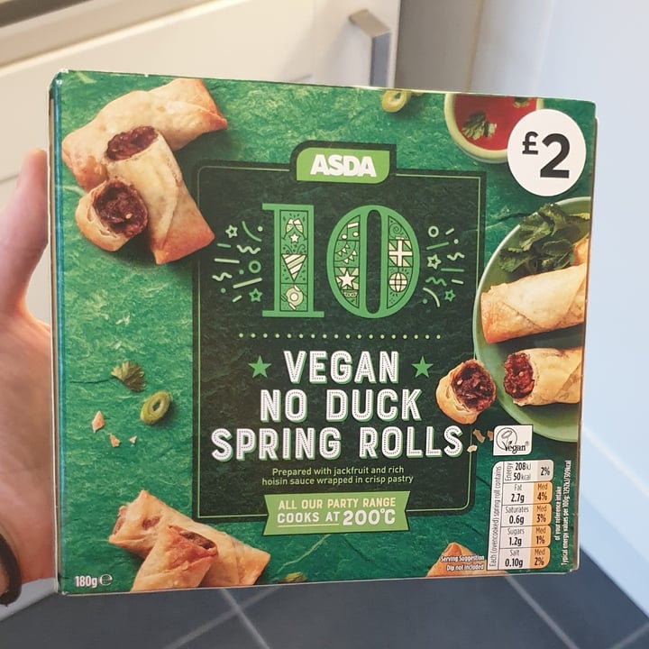 ASDA Vegan no duck spring rolls Review | abillion