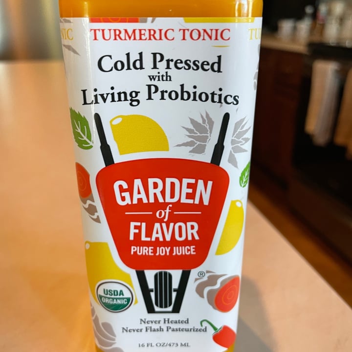 Garden of Flavor Turmeric tonic cold pressed juice Review | abillion