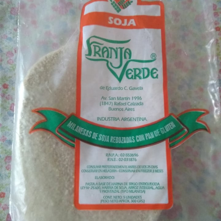 Franja verde Milanesa De Soja Simple Review | abillion