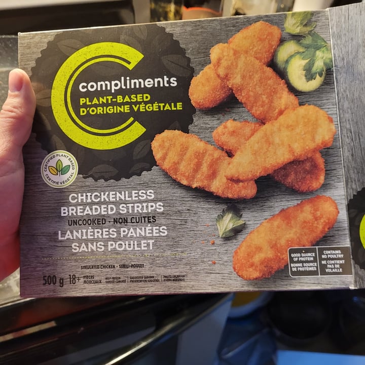 Compliments Chickenless breaded strips Review | abillion