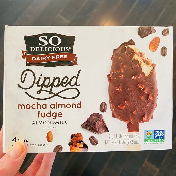 So Delicious Dairy Free Dipped Mocha Almond Fudge Bar Almondmilk Frozen ...
