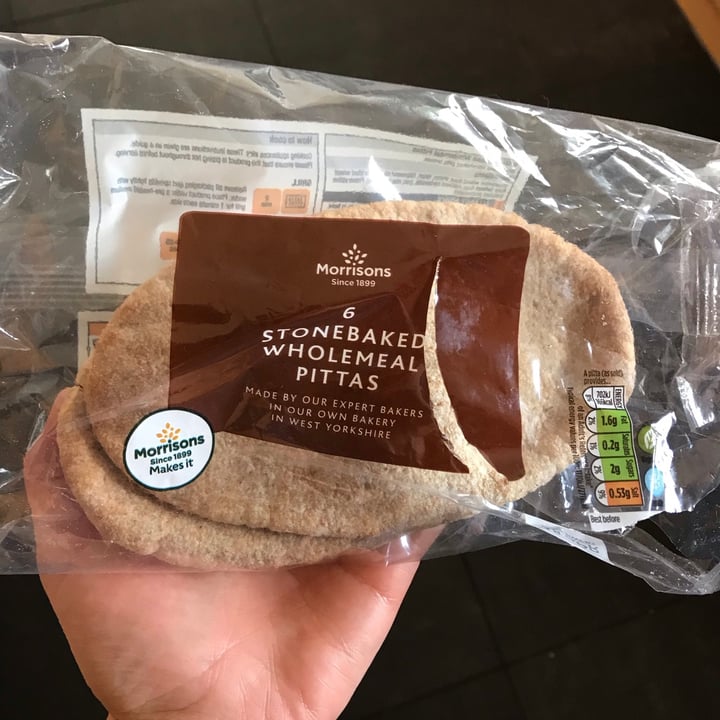 Morrisons Stone baked Wholemeal Pitta Bread Review | abillion