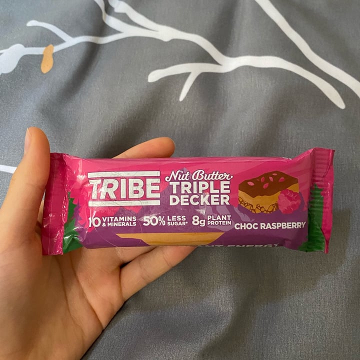 TRIBE Nut Butter Triple Decker Choc Raspberry Bar Review | abillion