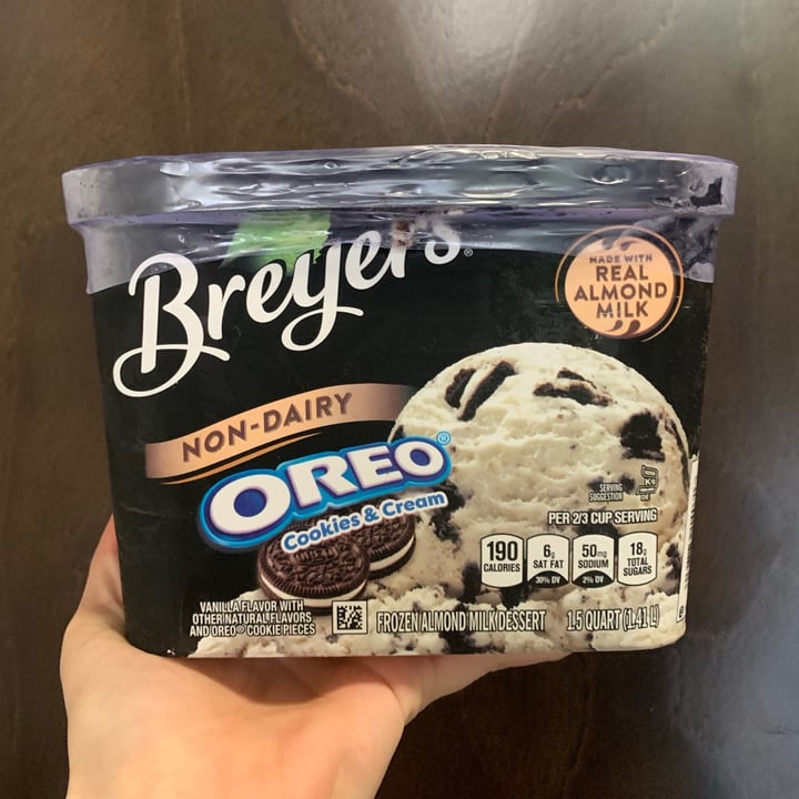 Breyers Non-Dairy Oreo Cookies and Cream Ice Cream Review | abillion