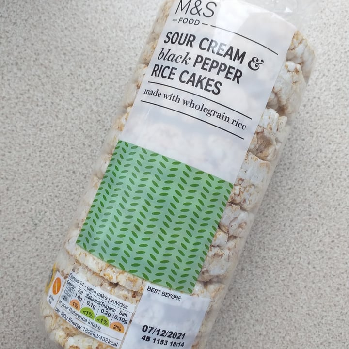 Marks & Spencer Food (M&S) Sour cream and black Pepper rice Cakes ...