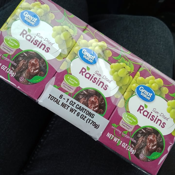 Great Value Raisins 6 Pack Cartons Review | abillion