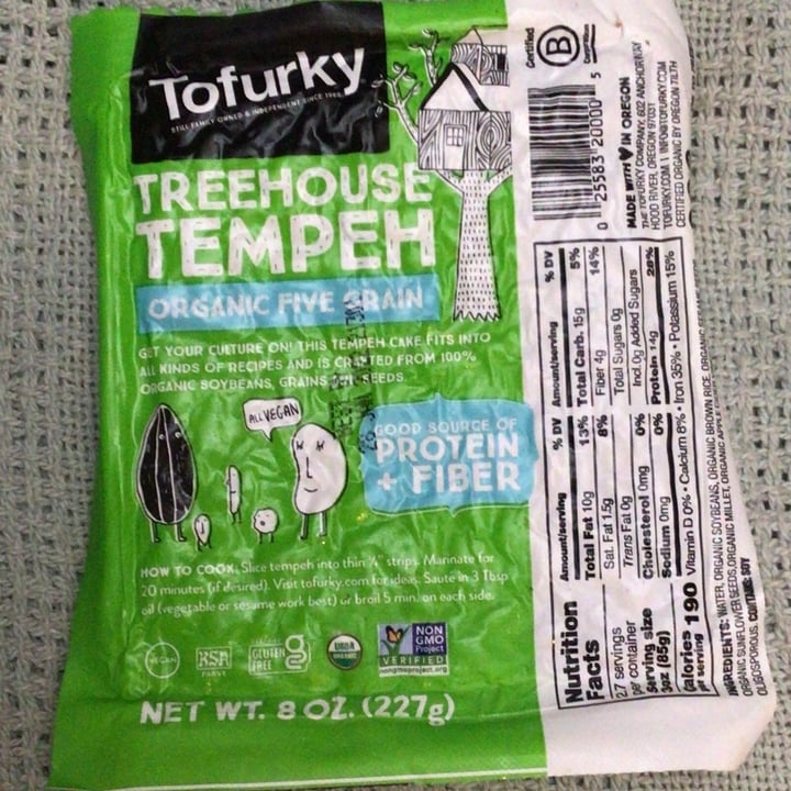 Tofurky Treehouse Tempeh Organic Five Grain Review | abillion