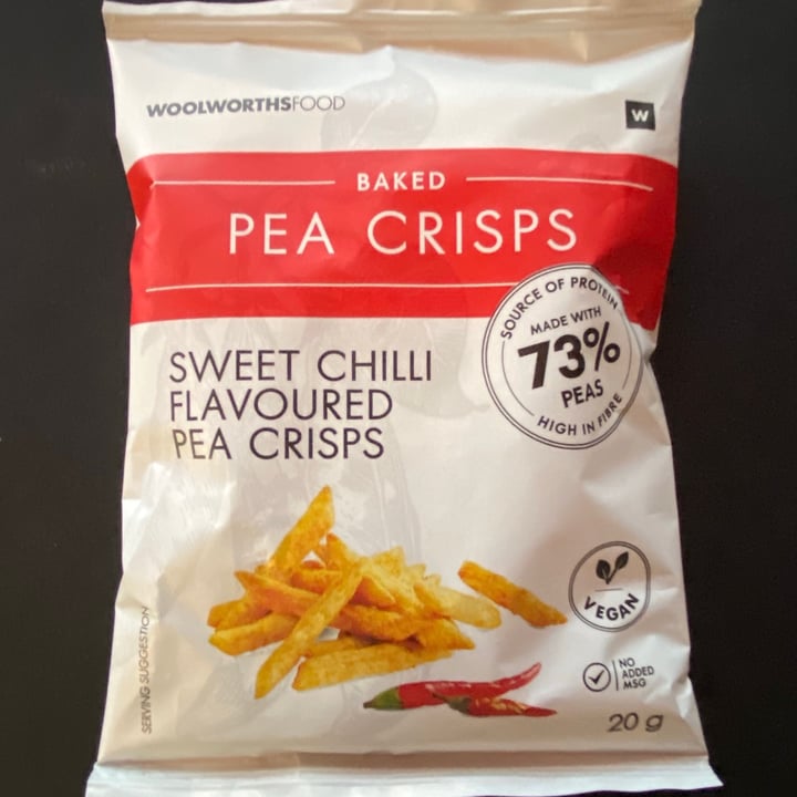 Woolworths Food Baked Pea Crisps Sweet Chilli Flavoured Review | abillion