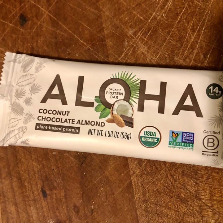 Aloha Coconut chocolate almond protein bar Review | abillion