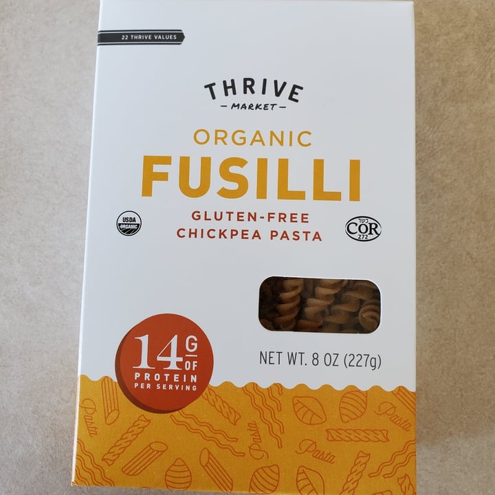 Thrive Market organic fusilli gluten free chickpea pasta Review | abillion