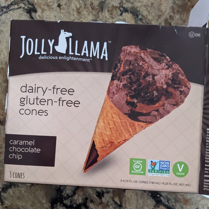 Jolly Llama Caramel Chocolate Chip DF GF Cones Review | abillion