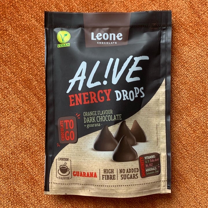 Leone Alive Energy Drops Orange Dark Chocolate Review | abillion