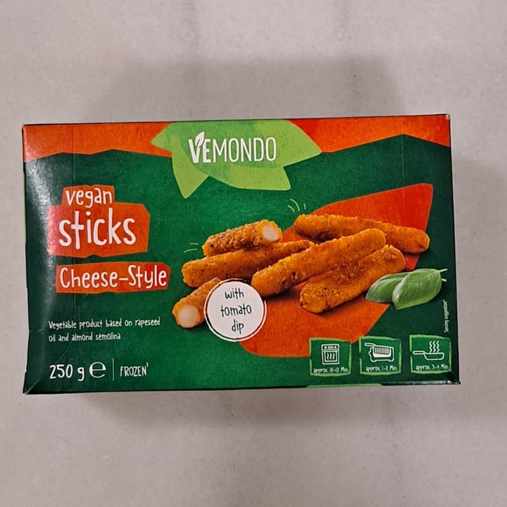 Vemondo Vegan sticks cheese style Review | abillion