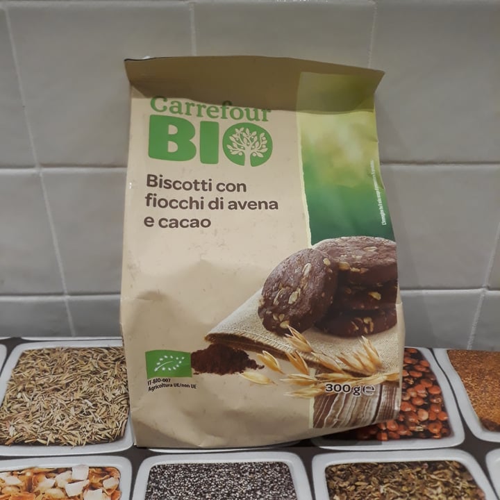 Carrefour Bio Biscotti Con Fiocchi Di Avena E Cacao Review | abillion