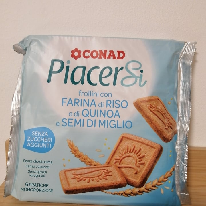 Conad Piacersi Frollini con Farina Di Riso e Di Quinoa Con semi Di ...