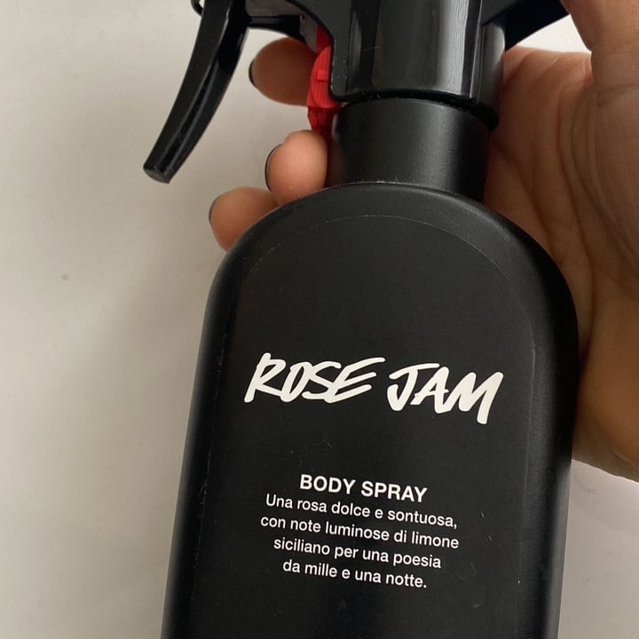 LUSH Fresh Handmade Cosmetics Rose jam spray corporal Review | abillion