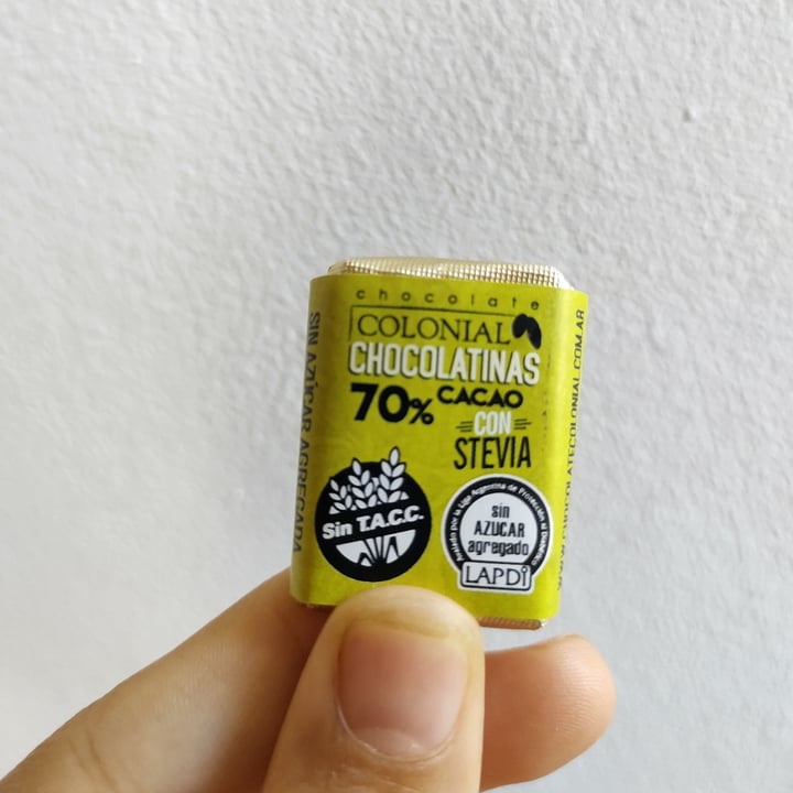 Chocolate Colonial Chocolatina 70% con stevia Review | abillion