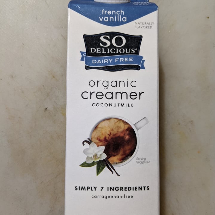 So Delicious Dairy Free Organic Creamer Coconutmilk French Vanilla ...