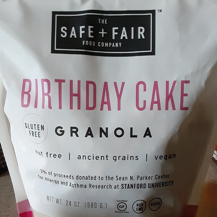 Safe + Fair Food Company Birthday Cake Granola Review | abillion