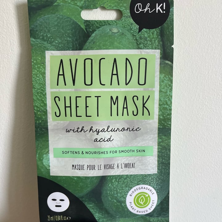 Oh K! Avocado sheet mask Review | abillion
