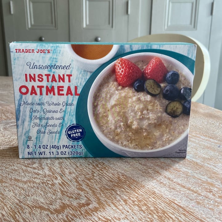 Trader Joe's unsweetened instant oatmeal Review | abillion