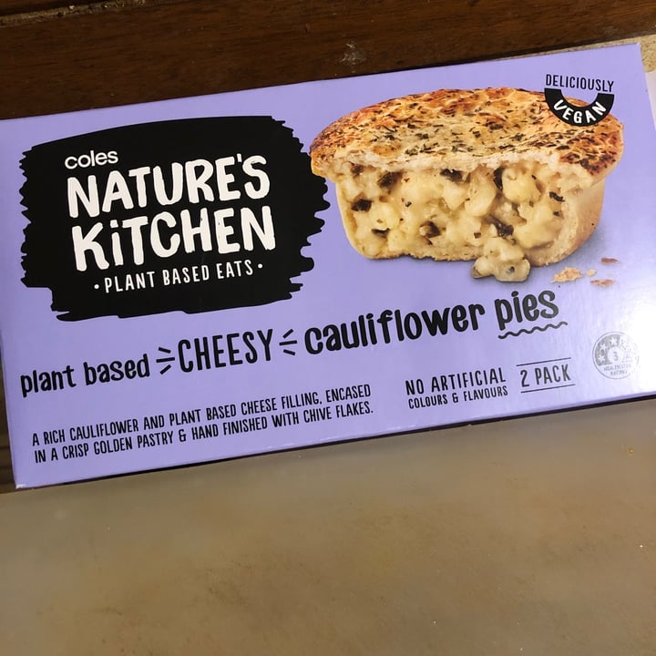 Coles Nature's Kitchen Plant Based Cheesy Cauliflower Pies Review ...