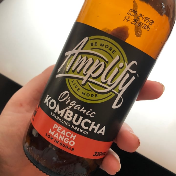 Amplify Peach Mango Organic Kombucha Review | abillion