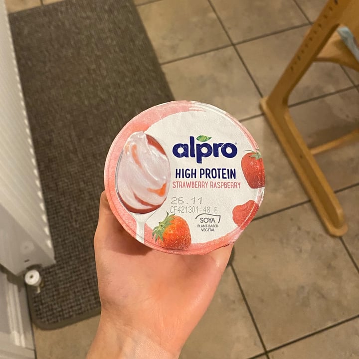 Alpro Greek Style Strawberry Raspberry Yoghurt Review | abillion