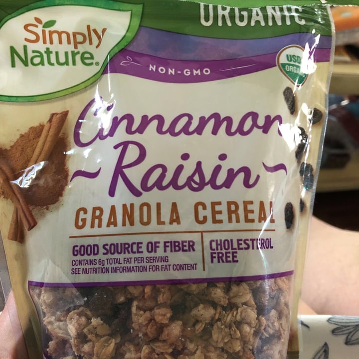 Simply Nature Cinnamon raisin granola cereal Review | abillion