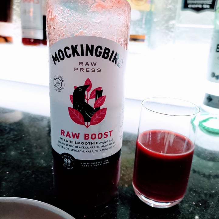 Mockingbird Raw Boost - Virgin Smoothie Crafted with Strawberry, Açai ...