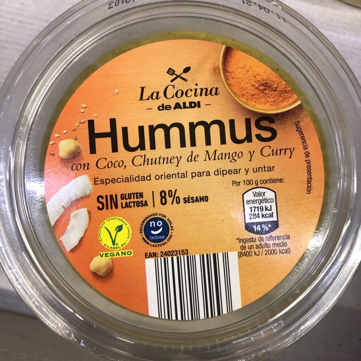 La Cocina de Aldi Hummus con Coco, chutney de Mango y curry Review ...